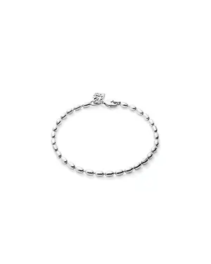 UNODE50 Sterling -plated Charm Bracelet With Oval Links - Silver