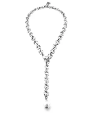 UNODE50 Sterling Oval Link Necklace - Silver
