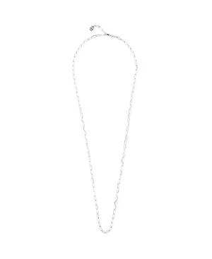 UNODE50 Sterling Plated Long Chain Necklace - Silver