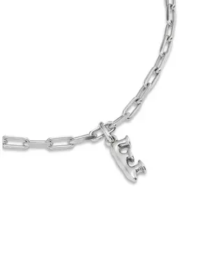 UNODE50 Sterling Plated Link Chain Necklace - Silver