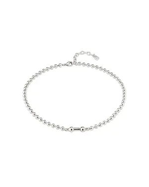 UNODE50 Plated Heart Link Necklace - Silver