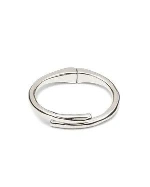 UNODE50 Sterling -plated Tubular Bangle Bracelet - Silver