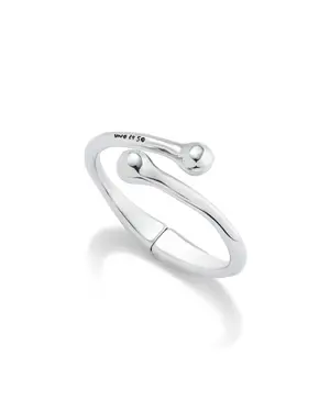 UNODE50 Sterling -plated Metal Alloy Rigid Bracelet With Inner Spring - Silver