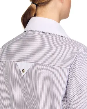 Sandro Oversized Striped Shirt