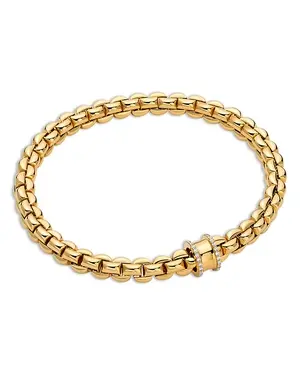 FOPE 18k Yellow Eka Diamond Rondelle Flex'it Bracelet - Gold