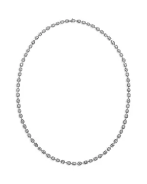 ZYDO Opera Length Illusion Set Diamond Necklace - White Gold