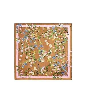 Cynthia Rowley Bloom Silk Scarf - Golden Floral