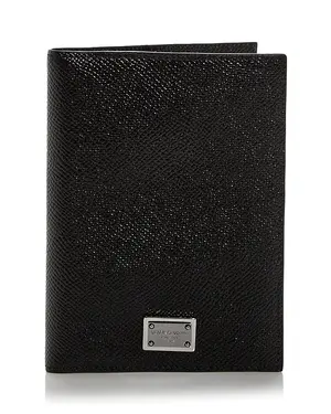 Dolce & Gabbana Leather Passport Holder - Black