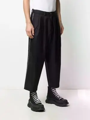 Isabel Benenato Drop-crotch Cropped Trousers