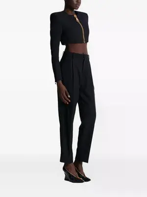Balmain Padded-shoulder Zip-front Cropped Jacket