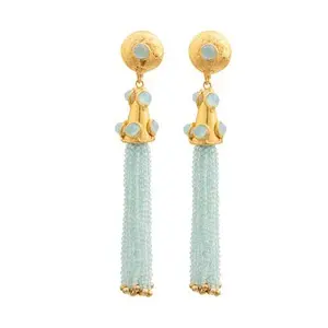 Sylvia Toledano Gio Clip-on Tassel Earrings Calcedoine