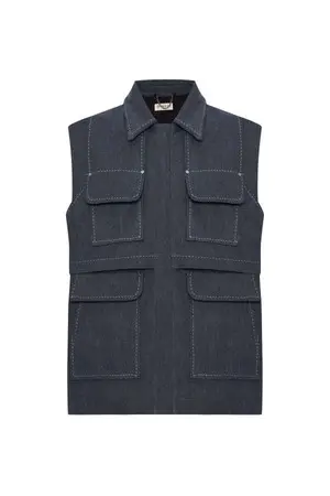 JENDUE Edgar Denim Utility Vest