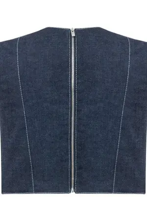 JENDUE Vonk Crop Denim Top