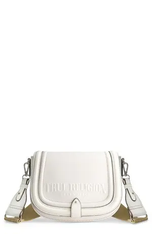 True Religion Logo Denim Saddle Bag