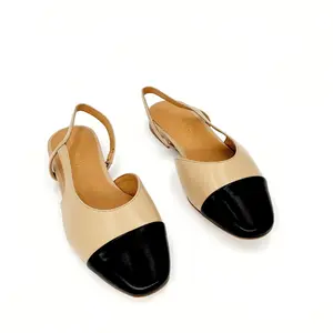 AMIE RAFA Lyon Slingback Flats - Tan