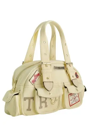 True Religion Multi-patch Satchel - Beige