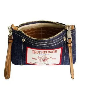 True Religion Buddha Patch Denim Wristlet