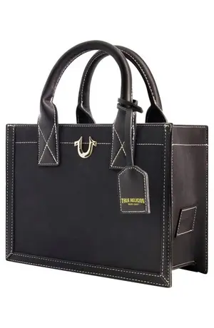True Religion Modern Edge Suede Tote - Black