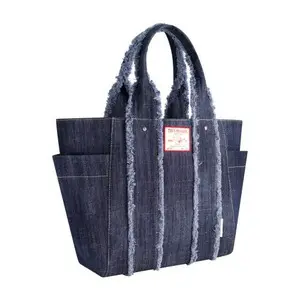 True Religion Frayed Handle Denim Tote