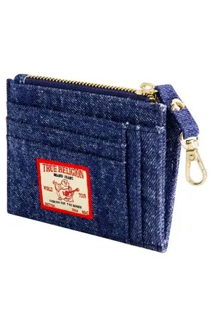 True Religion Denim Zip Card Case