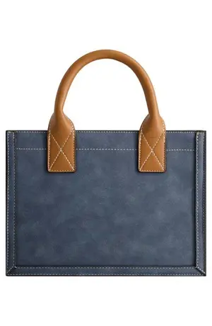 True Religion Modern Edge Suede Tote - Blue