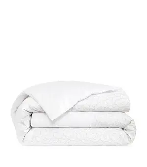 YVES DELORME Festons King Duvet Cover - White