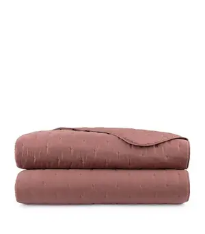 YVES DELORME Triomphe Santal Super King Bedcover - Pink