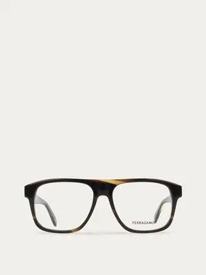 FERRAGAMO Square Optical Glasses - Green