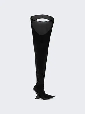 Women's Black Thigh High Boots
