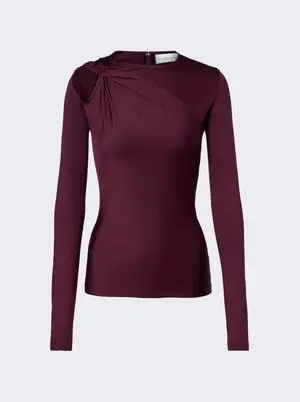 Victoria Beckham Twist Armhole Top - Red