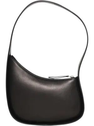 THE ROW Half Moon Leather Bag - Black