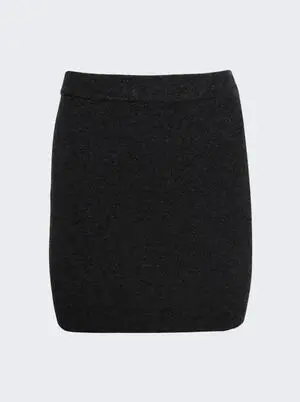 Alexander Wang Mini Skirt With Knit Logo Patch - Grey