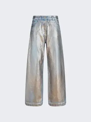 Attico Wide-leg Pants - Silver