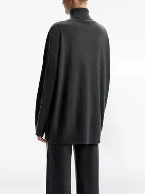 12 STOREEZ Merino Wool Turtleneck Sweater - Black