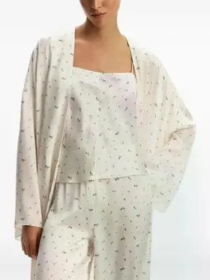 12 STOREEZ Floral-print Silk Robe