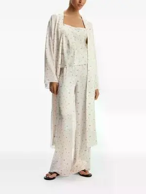 12 STOREEZ Floral-print Silk Robe