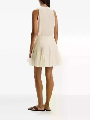 12 STOREEZ Pleated Mini Skirt - Neutrals