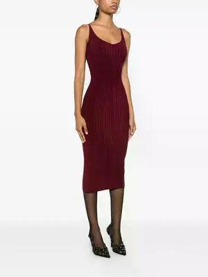 MUGLER Sleeveless Knitted Midi Dress
