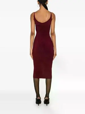 MUGLER Sleeveless Knitted Midi Dress