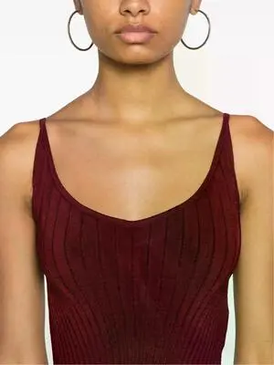 MUGLER Sleeveless Knitted Midi Dress