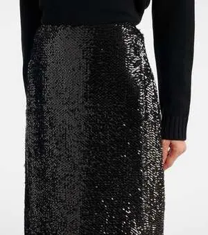 EMILIA WICKSTEAD Sequined Pencil Skirt