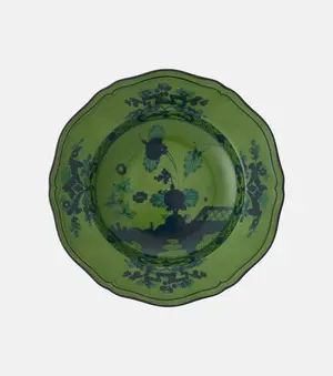 GINORI 1735 Oriente Italiano Porcelain Soup Plate - Green