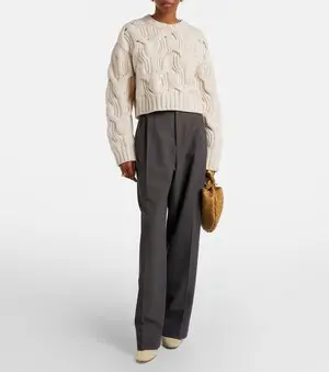 Bottega Veneta Oversized Wool Crewneck Sweater