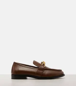 Bottega Veneta Astaire Knot Leather Loafers - Brown