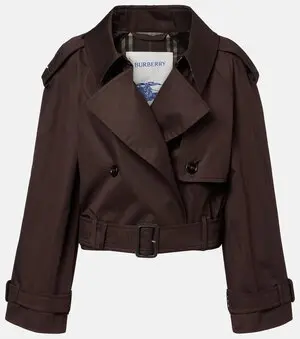 Burberry Cotton Gabardine Jacket - Brown