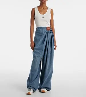 Loewe Draped Wide-leg Jeans
