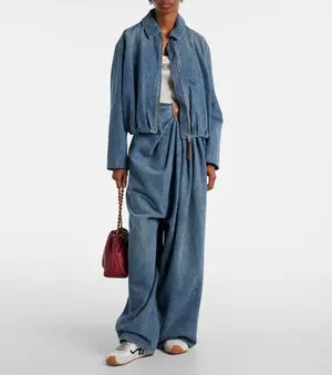 Loewe Draped Wide-leg Jeans