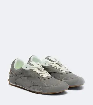 Bottega Veneta Orbit Flash Suede Sneakers - Grey
