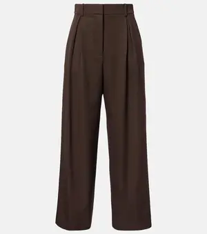Loewe Wide-leg Gabardine Wool Pants