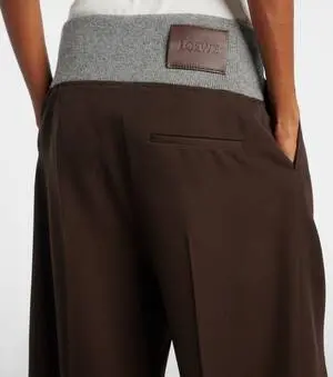 Loewe Wide-leg Gabardine Wool Pants